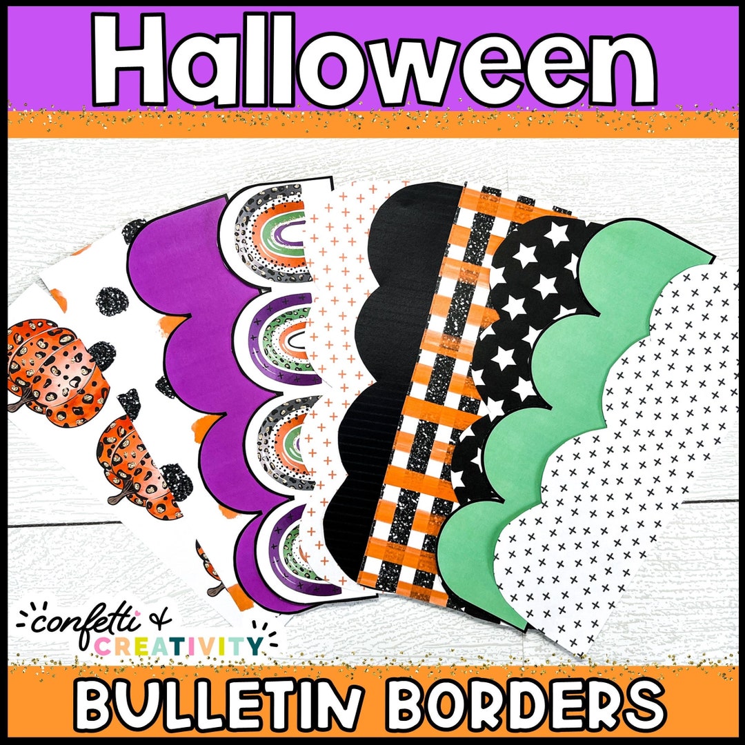 PRINTABLE Halloween Bulletin Board Borders | Halloween Bulletin Board ...