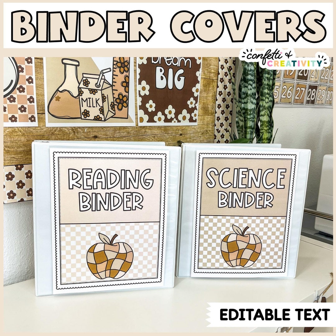 Teacher Binder Covers & Spines | Neutral Binder Covers | Neutral ...