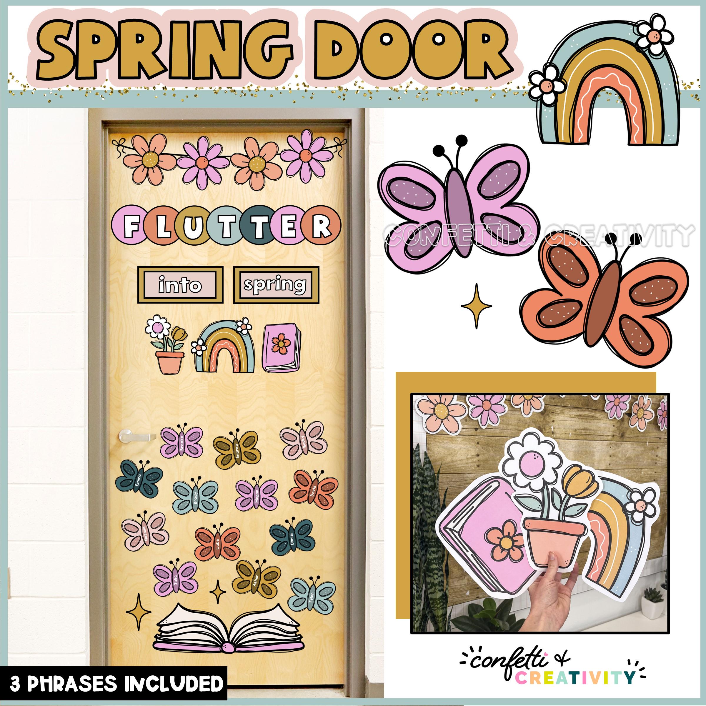 Spring Classroom Door Decor Kit: Butterfly Theme (digital Download) - Etsy