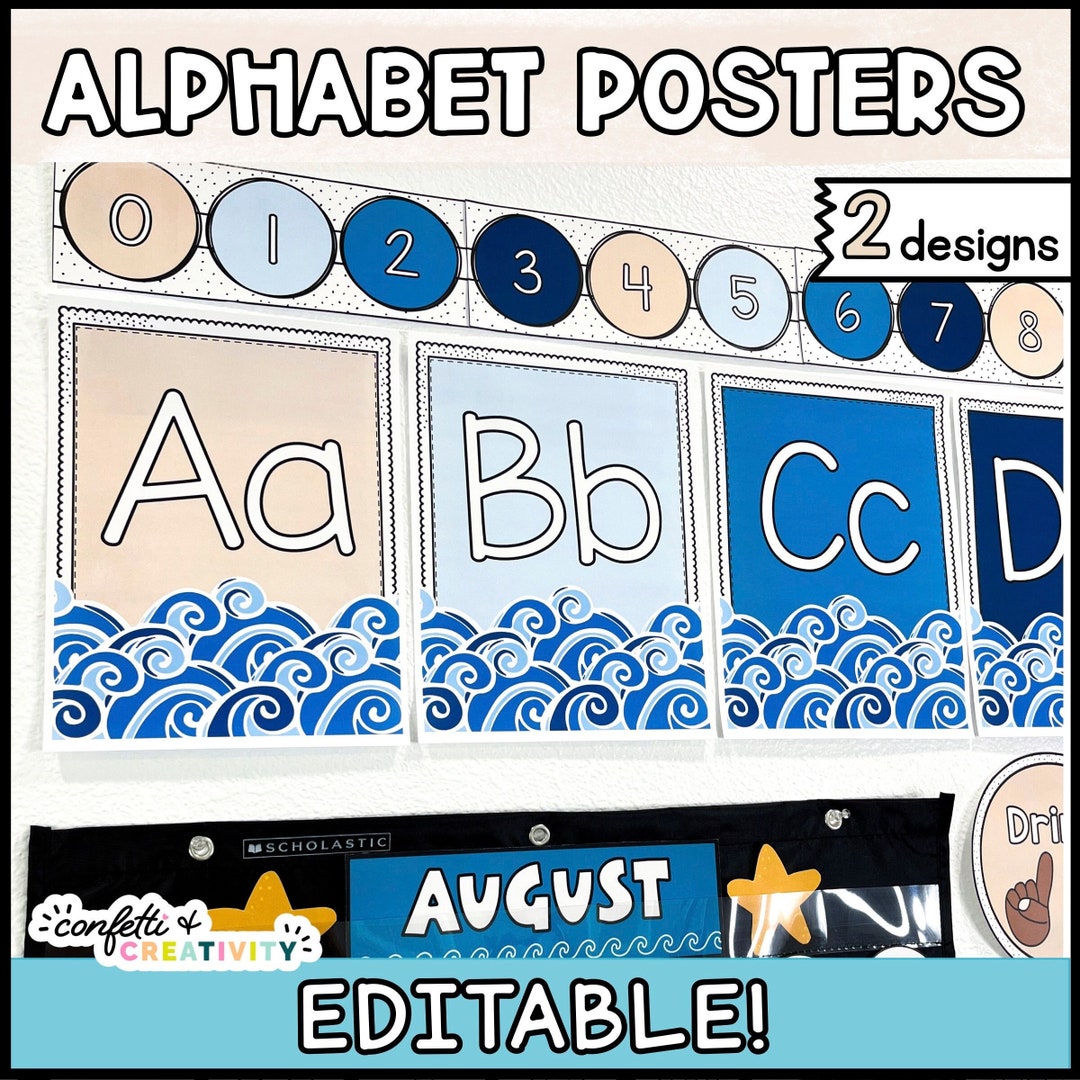 Ocean Classroom Alphabet Posters | Ocean Classroom Decor | Alphabet ...