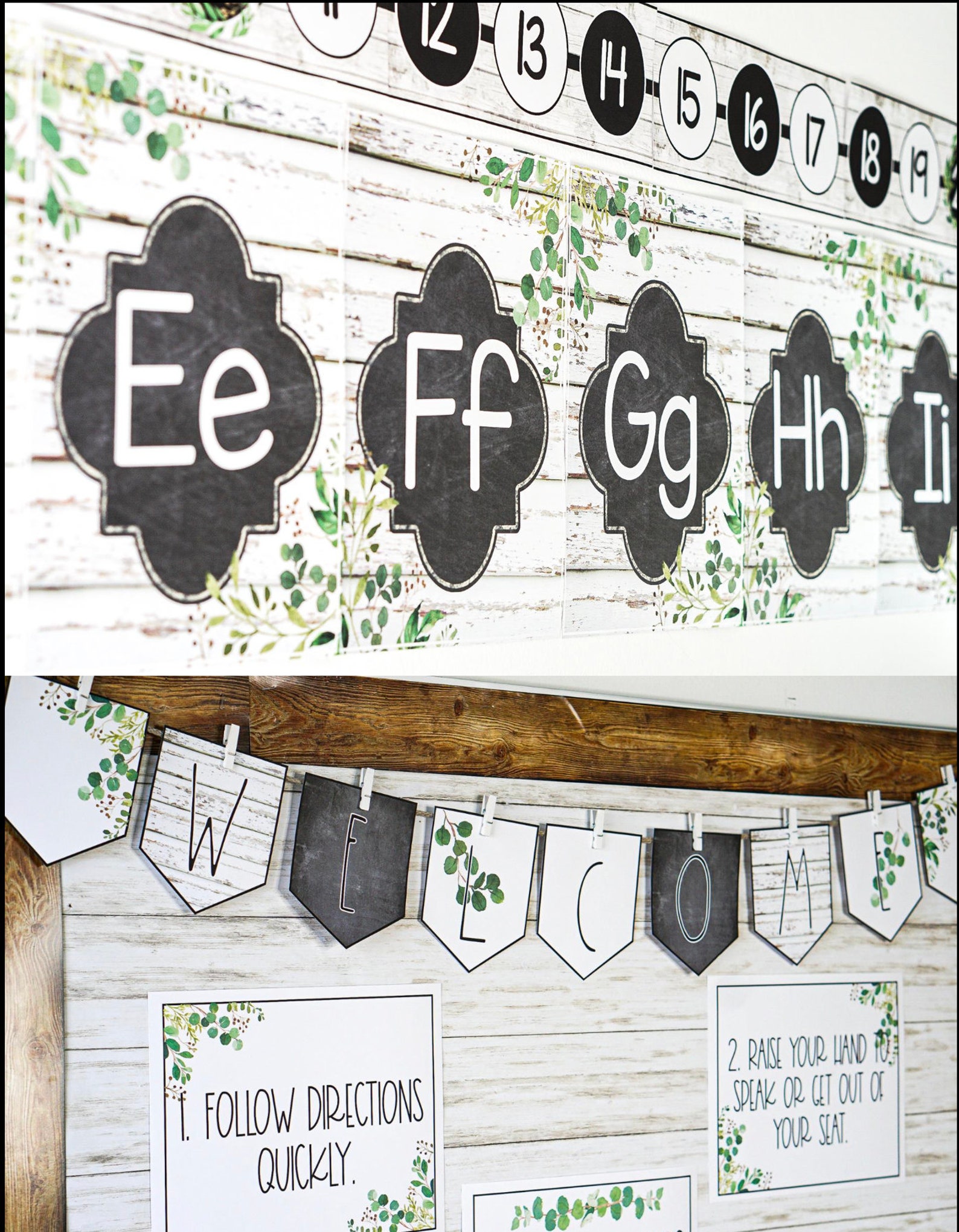 MODERN FARMHOUSE Classroom Decor Bundle Farmhouse Classroom - Etsy