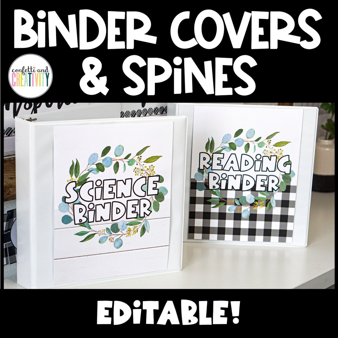 Farmhouse Teacher Binder Covers and Spines: Editable Classroom Decor ...