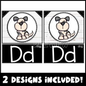 Farmhouse Classroom Alphabet Posters | Alphabet Display | Animal ...