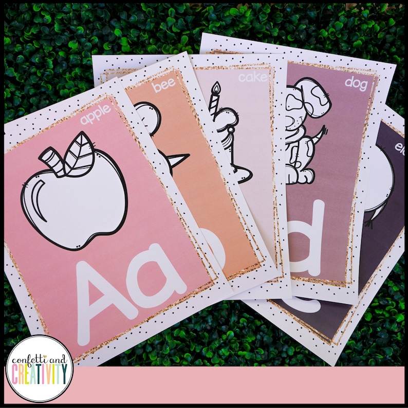 Boho Neutral Classroom Alphabet Posters Alphabet Display - Etsy