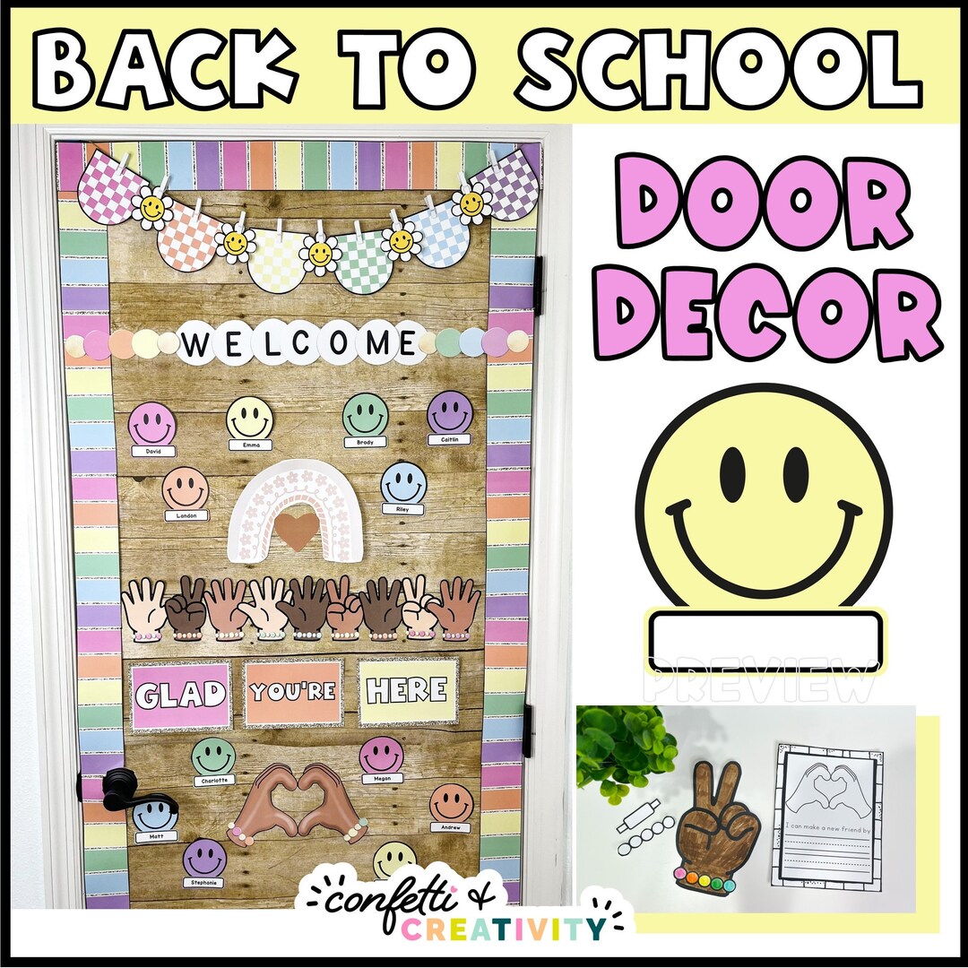 Back to School Classroom Door Decor Kit | Back to School Classroom ...