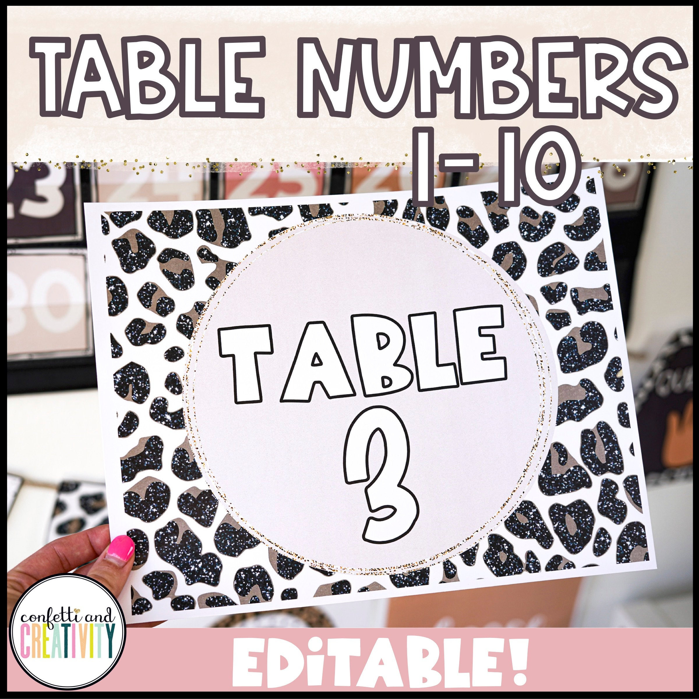 Boho Classroom Table Numbers 1-10: Neutral Decor (digital Download) - Etsy