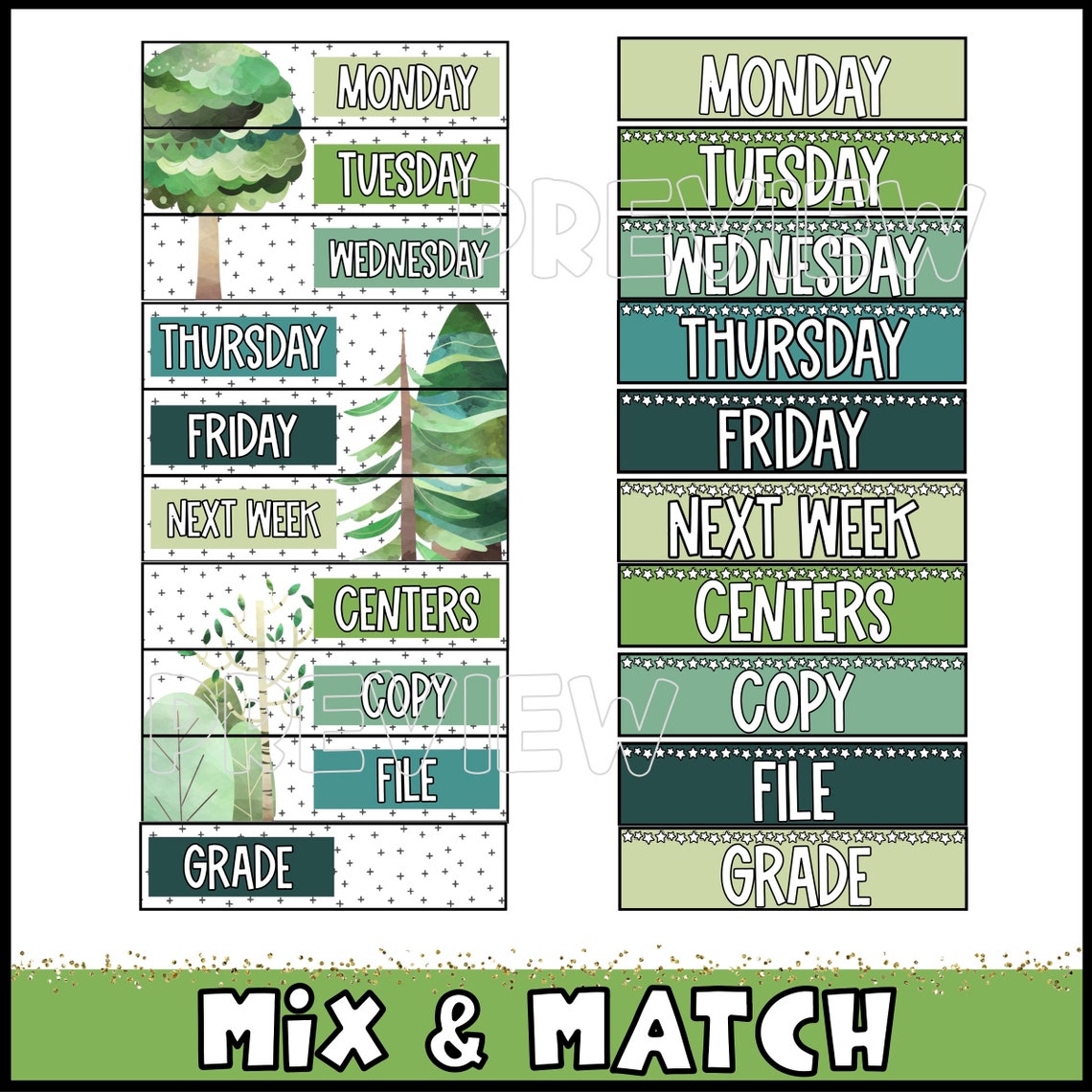 10 Drawer Cart Labels for the Classroom Nature Classroom - Etsy