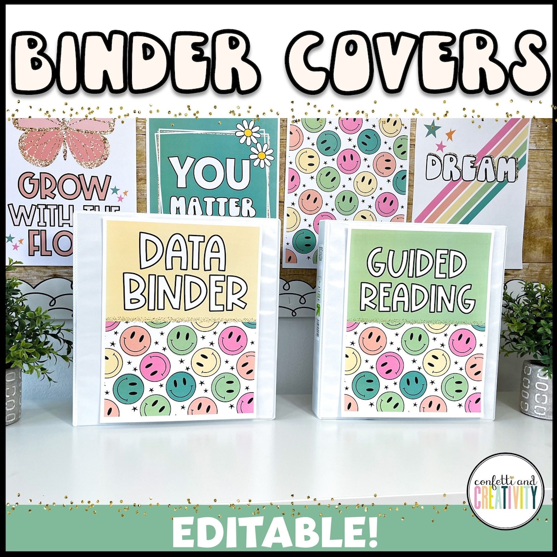 Teacher Binder Covers and Spines Retro Binder Covers - Etsy