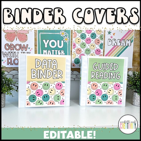 Teacher Binder Covers and Spines Retro Binder Covers - Etsy UK