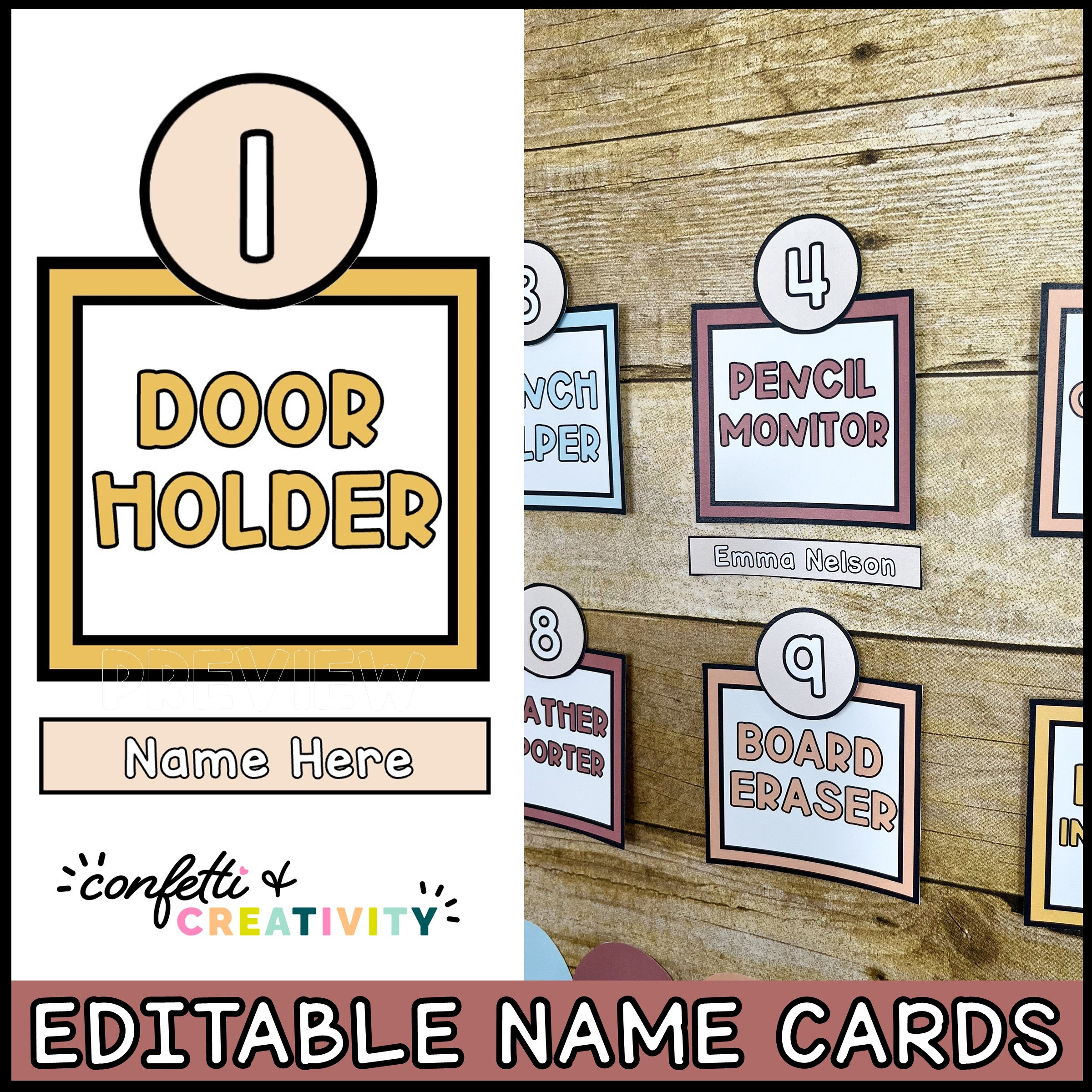 Neutral Classroom Jobs Display: Editable Elementary Decor (digital ...