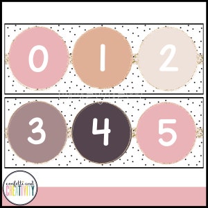 Boho Neutral Classroom Number Line | Boho Classroom Decor | Number Line ...