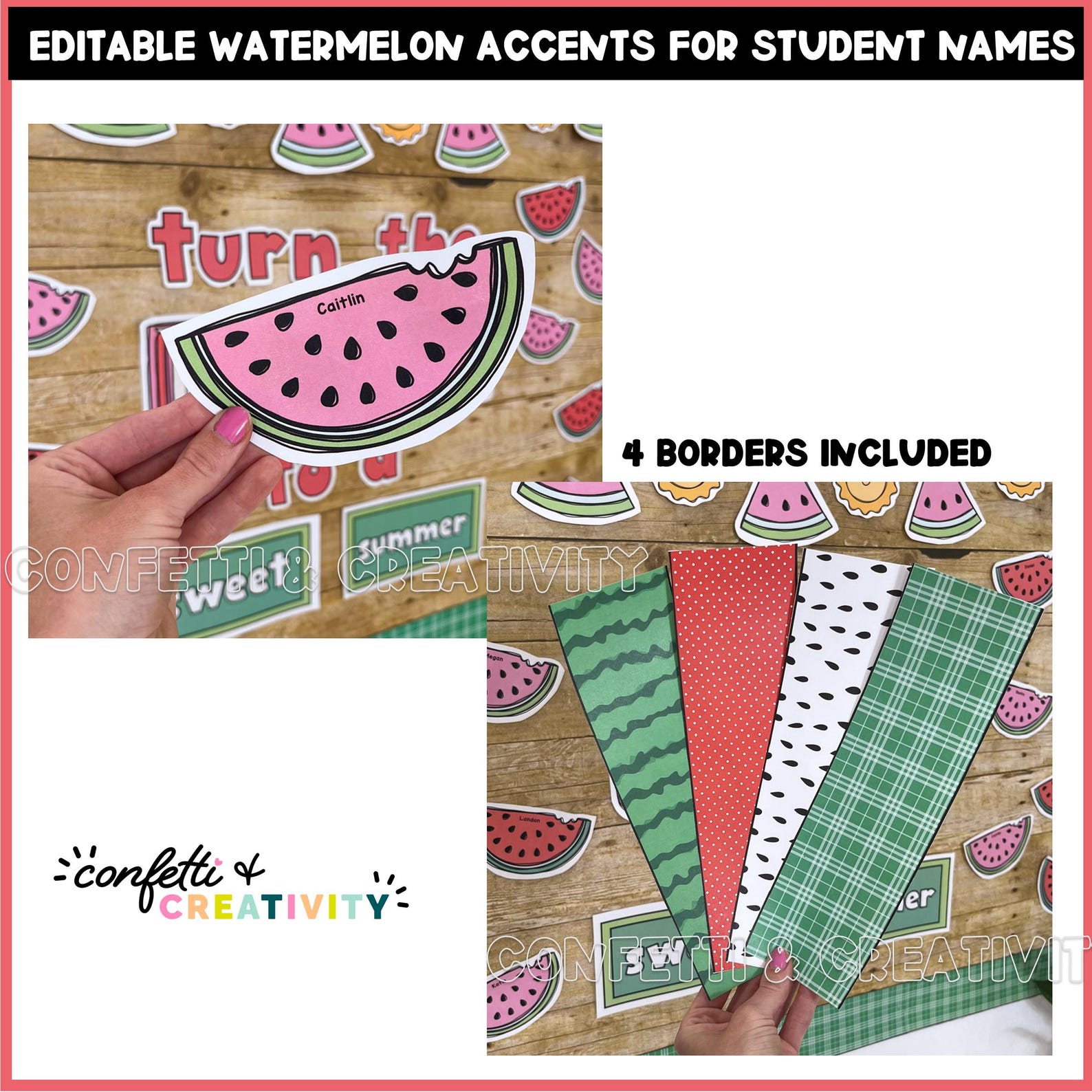 Watermelon Summer Classroom Door Decor Kit (digital Download) - Etsy