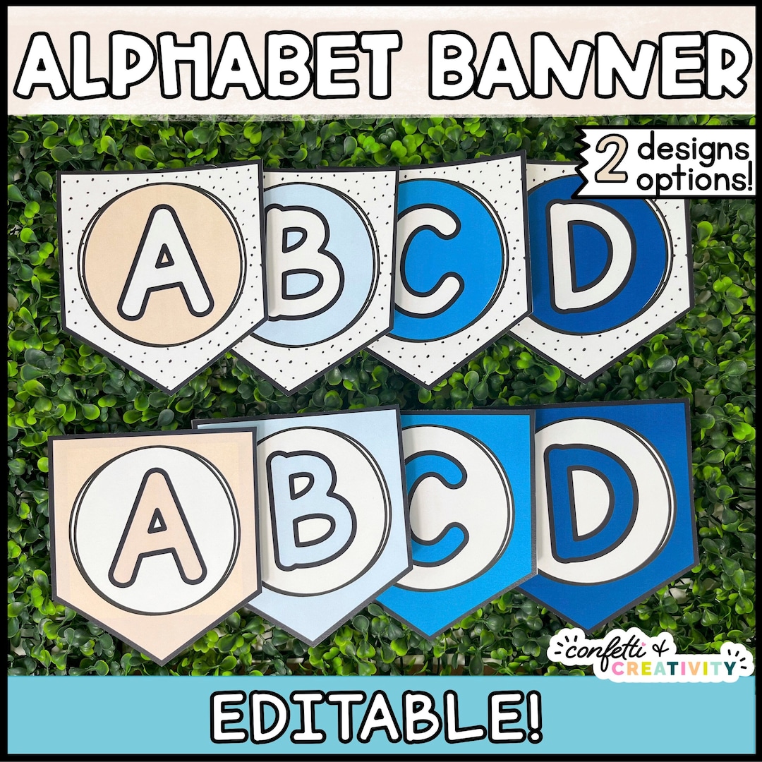 Alphabet Banner for the Classroom | Ocean Classroom Decor | ABC Banner ...