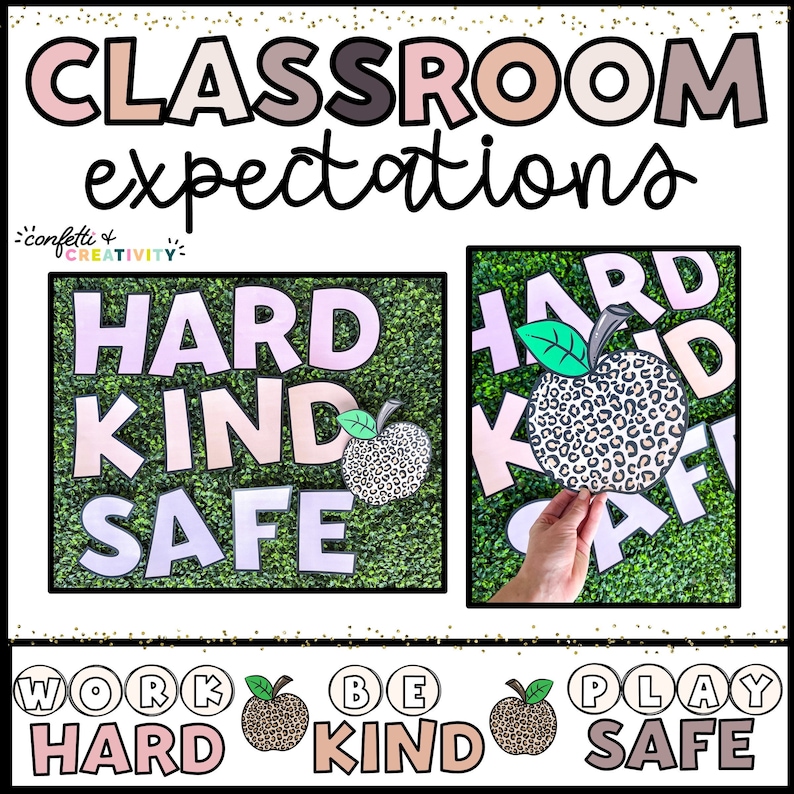 Classroom Expectations Classroom Rules work Hard Be - Etsy