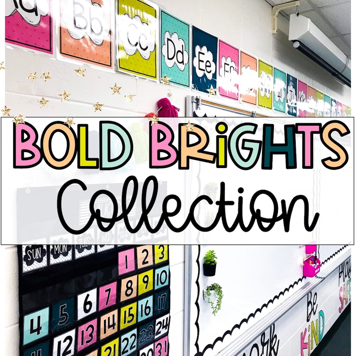 Bright Classroom Decor Bundle: Black & White Theme (digital Download ...