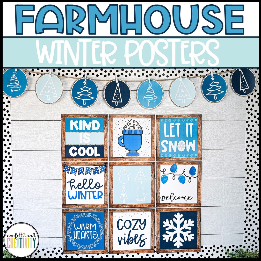 Classroom Winter Posters: January Bulletin Board Decor (digital ...