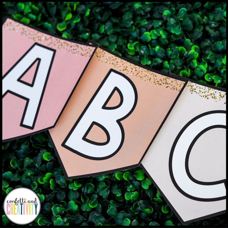 Alphabet Banner for the Classroom Boho Neutrals Classroom - Etsy