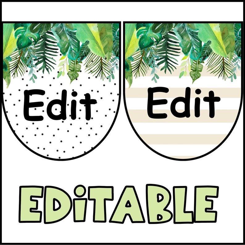 Alphabet Banner for the Classroom Tropical Classroom Decor - Etsy