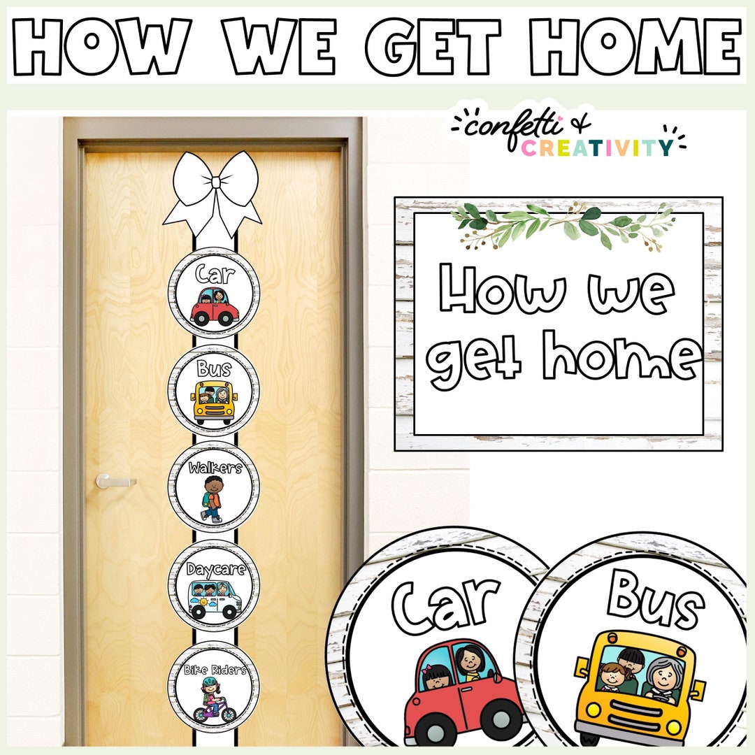 Farmhouse How We Go Home Dismissal Chart Template | How We Go Home ...