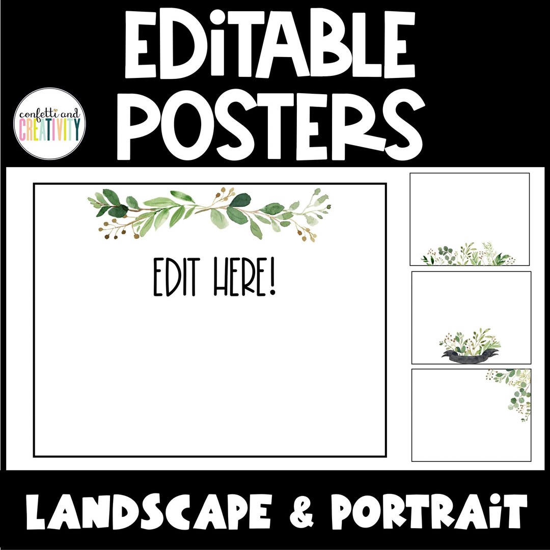 Editable Classroom Posters | Farmhouse Classroom Decor | Elementary ...