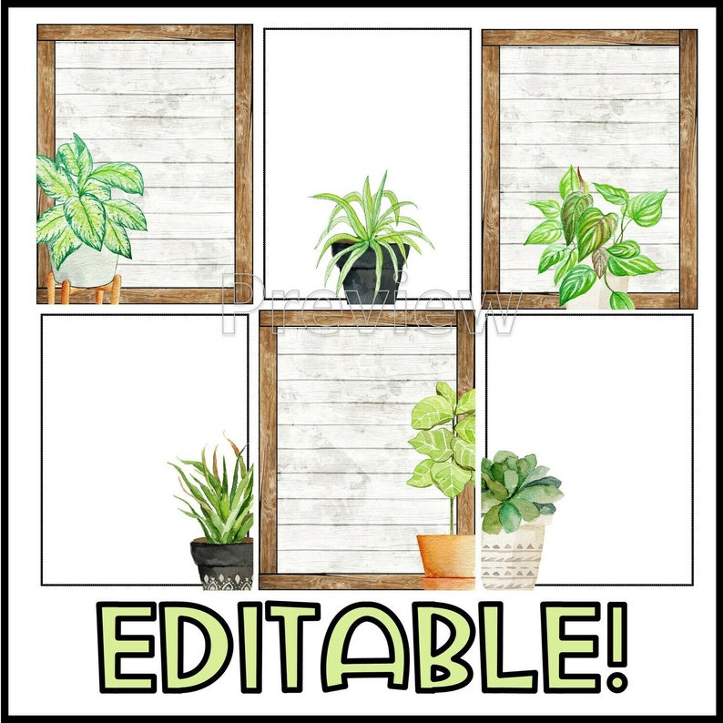 Editable Classroom Posters Plant Classroom Decor - Etsy