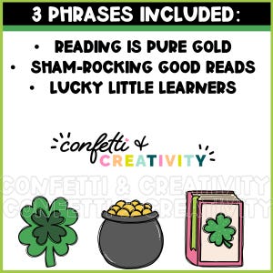 St. Patrick's Day Classroom Door Decor Kit: Reading Theme (digital ...