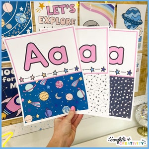 Space Classroom Alphabet Posters | Space Classroom Decor | Alphabet ...