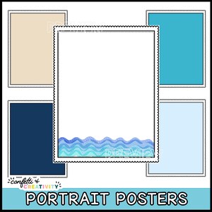 Ocean Classroom Posters: Editable Decor, Landscape & Portrait (digital ...