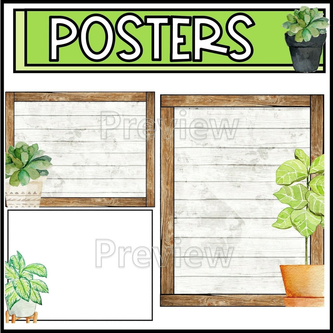 Editable Classroom Posters | Plant Classroom Decor | Elementary ...