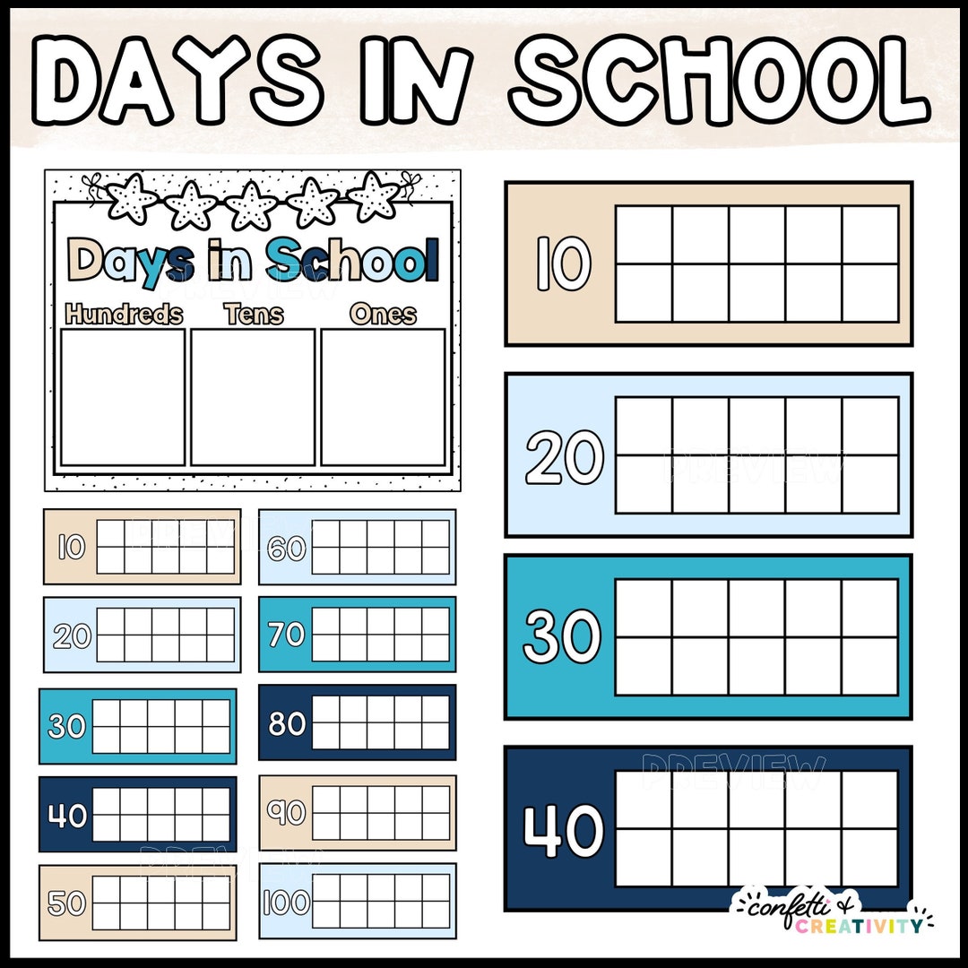 Days at School Posters | Days at School Tally | School Tally | Days of ...