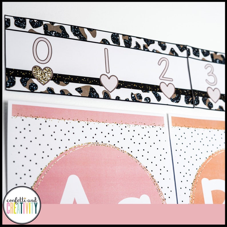 Boho Neutral Classroom Number Line Boho Classroom Decor - Etsy