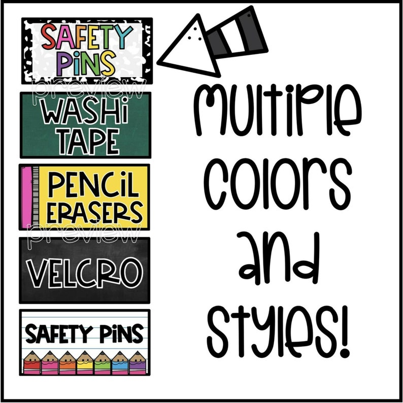 Bright Teacher Toolbox Labels: Colorful Classroom Decor (digital ...