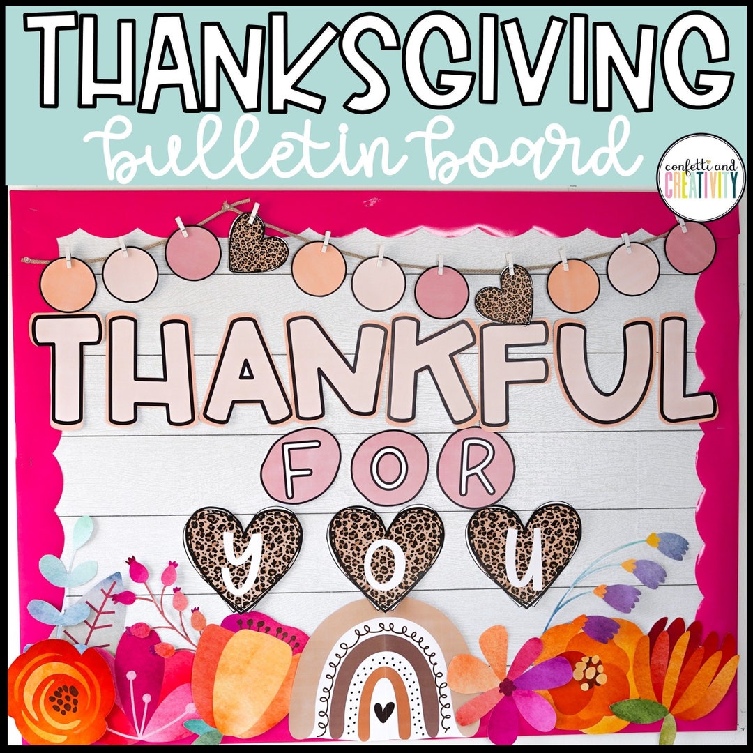 Thanksgiving Bulletin Board: "thankful for You" Classroom Decor ...
