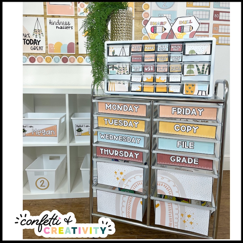 Boho Neutral Classroom Decor Bundle: Modern Neutrals (digital Download ...