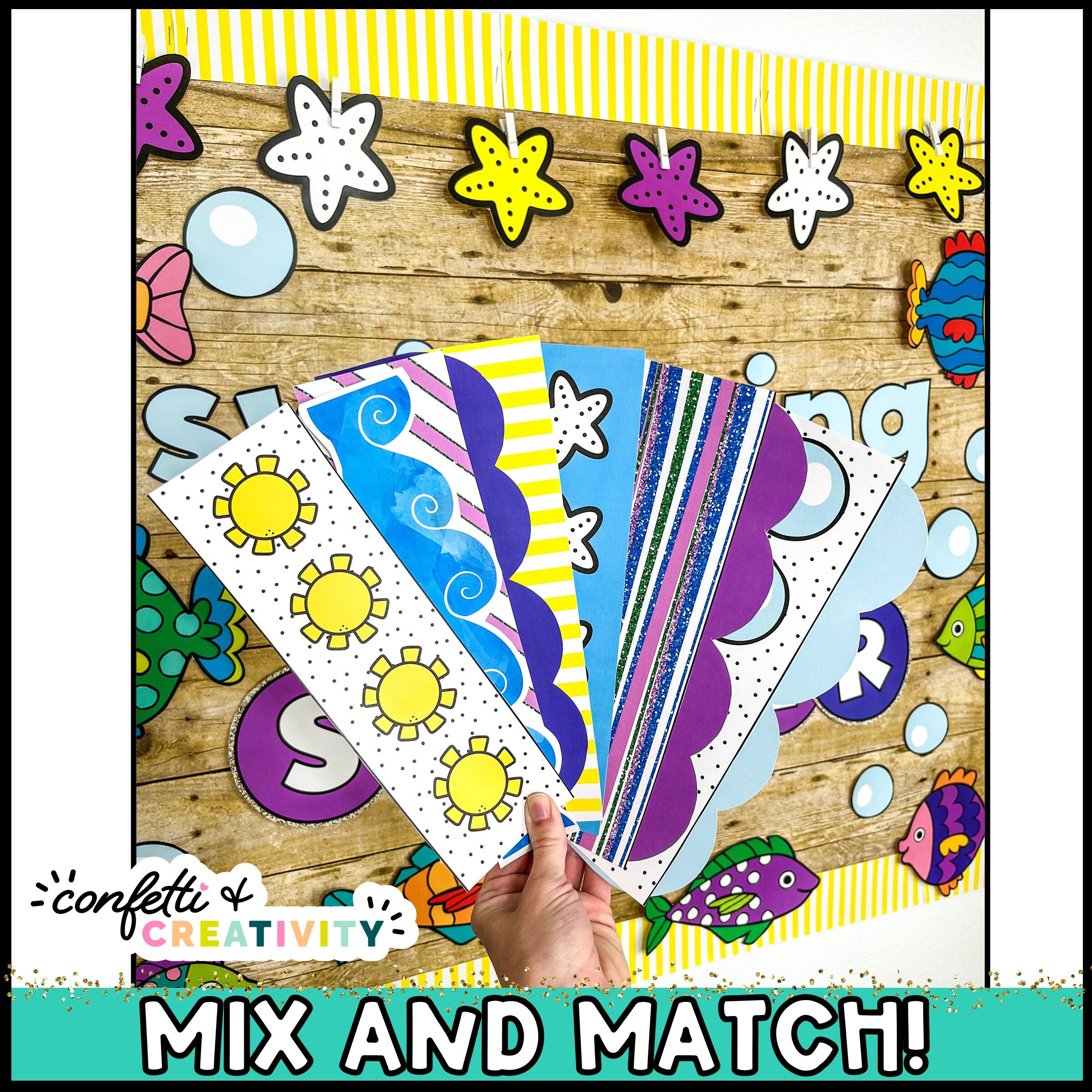 Printable Summer Bulletin Board Borders Summer Bulletin - Etsy UK