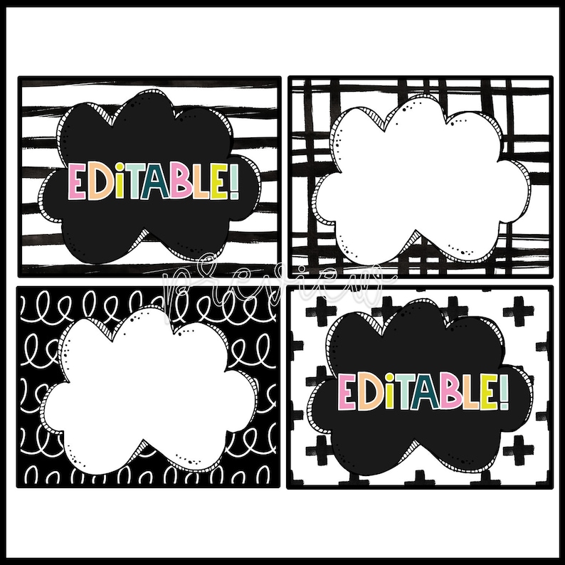 Editable Classroom Labels: Bold Brights Decor (digital Download) - Etsy
