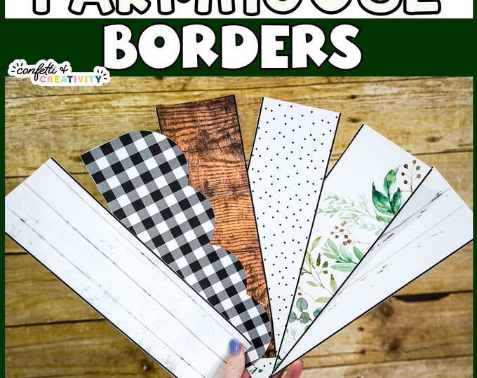 BULLETIN BOARD BORDERS - Rustic Farmhouse Collection | Classroom ...