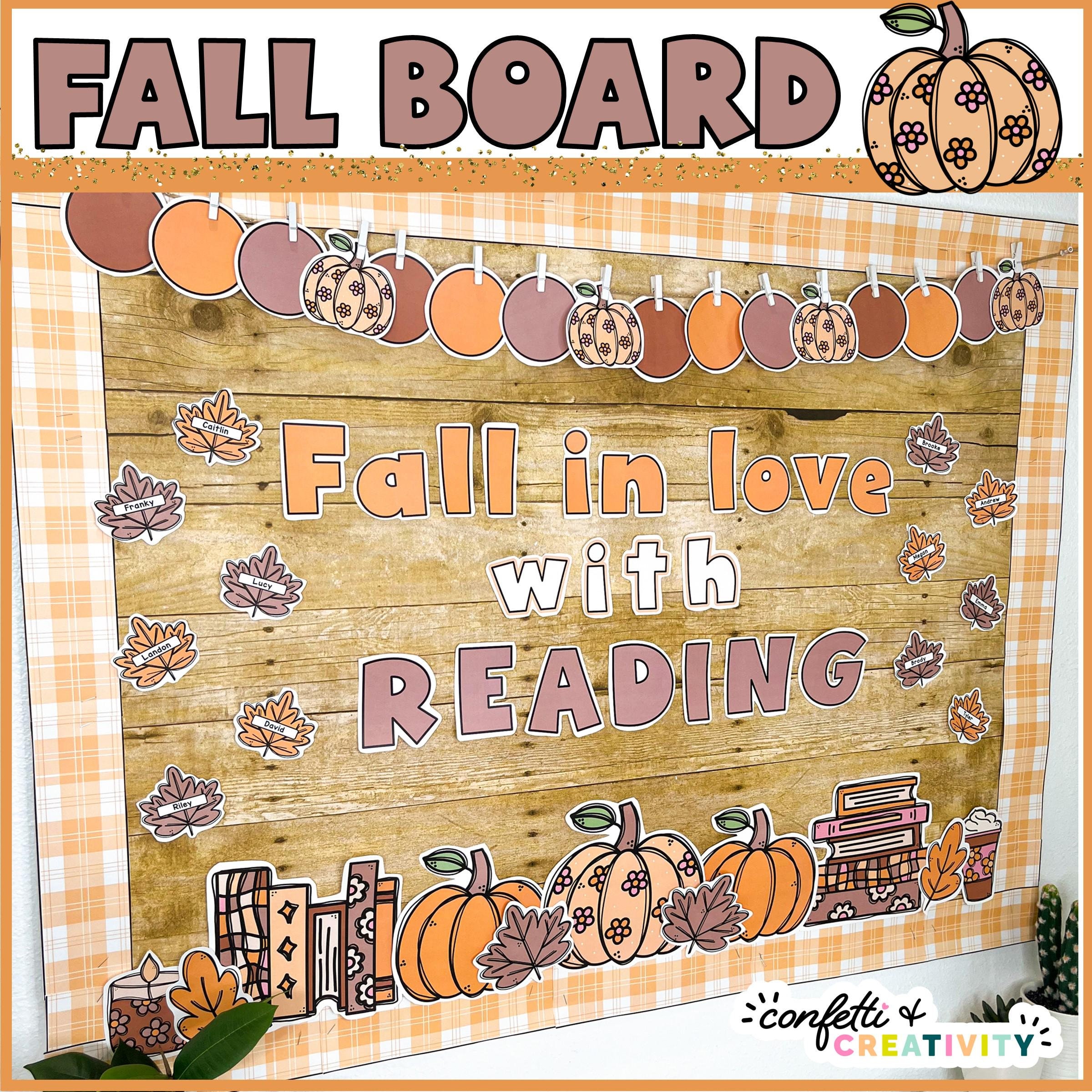 Fall Reading Bulletin Board Kit: Autumn Classroom Decor (digital ...