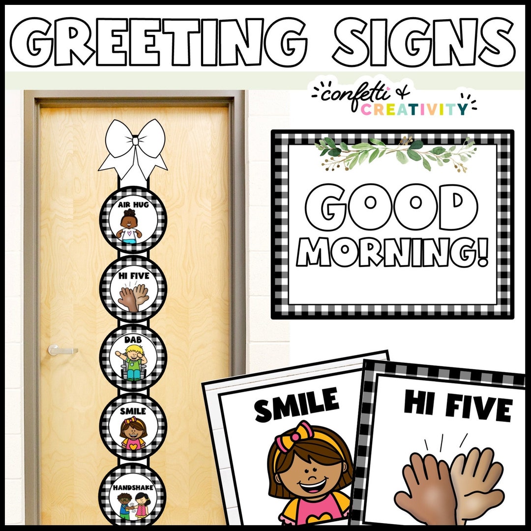 Farmhouse Greeting Signs for Students | Morning Greeting Signs ...