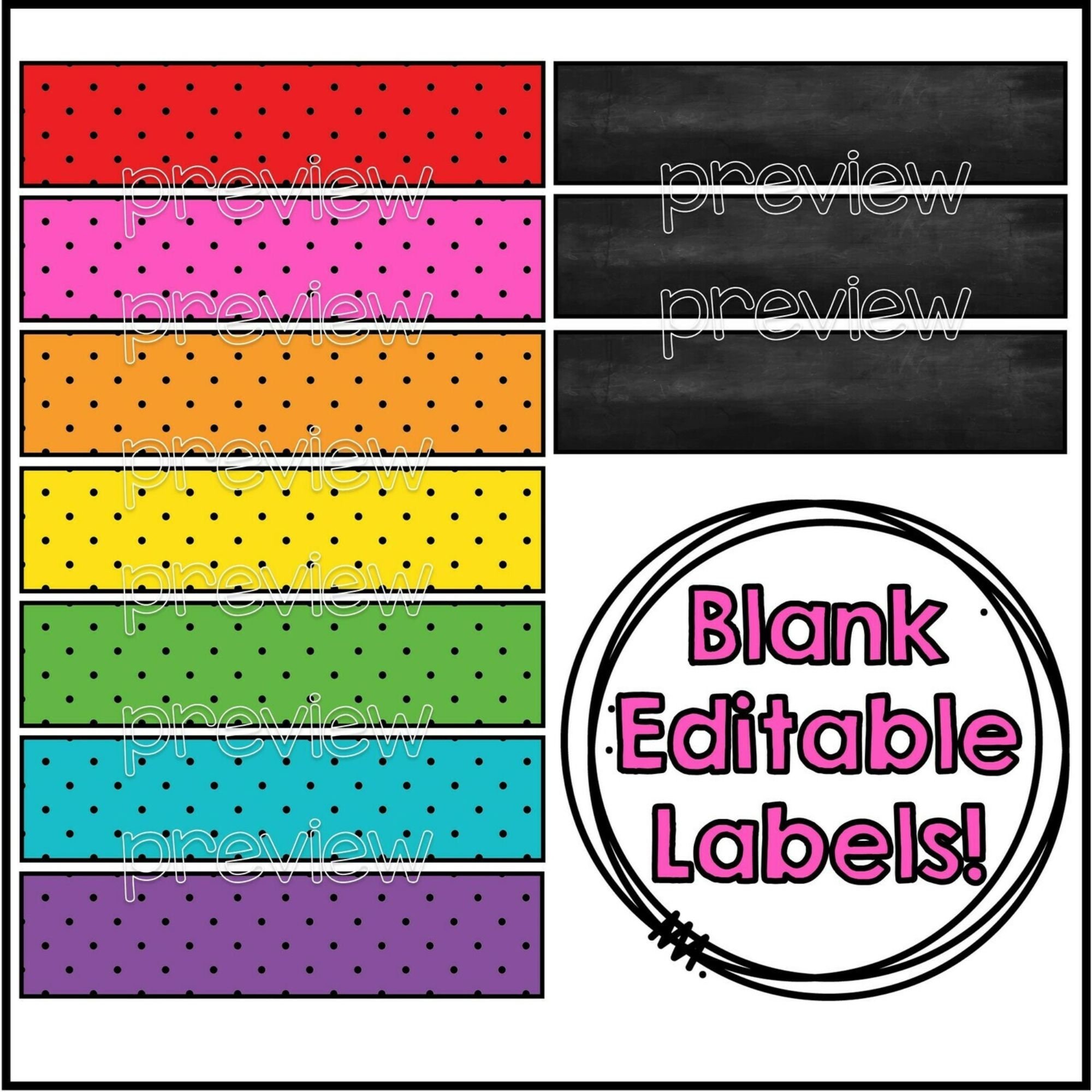 Editable Drawer Cart Labels: Colorful Classroom Decor (digital Download ...