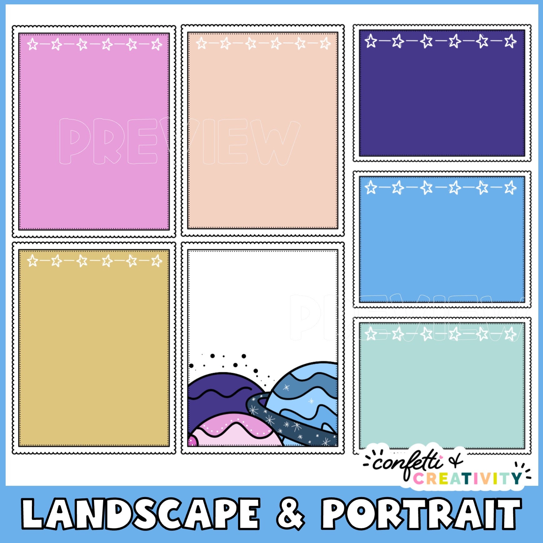 Editable Space Classroom Posters: Portrait & Landscape (digital ...