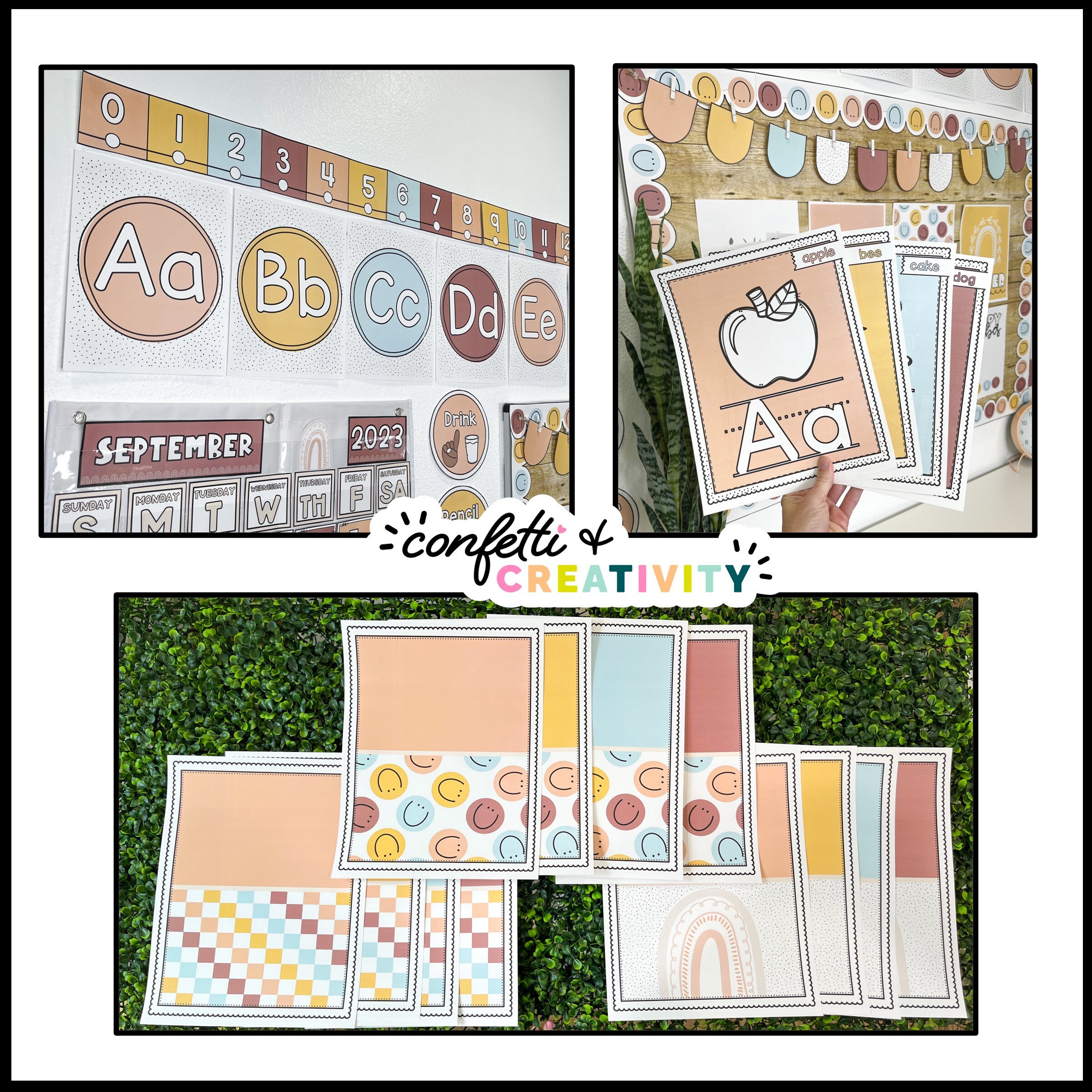 Boho Neutral Classroom Decor Bundle: Modern Neutrals (digital Download ...