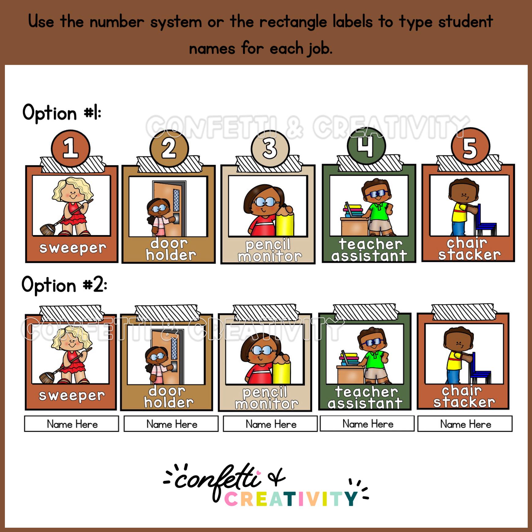 Camping Themed Classroom Job Cards | Visual Student Jobs Display ...
