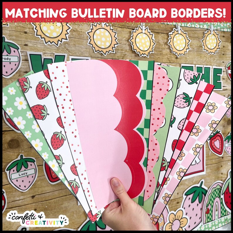 Strawberry Summer Bulletin Board Kit: End of Year Classroom Decor ...