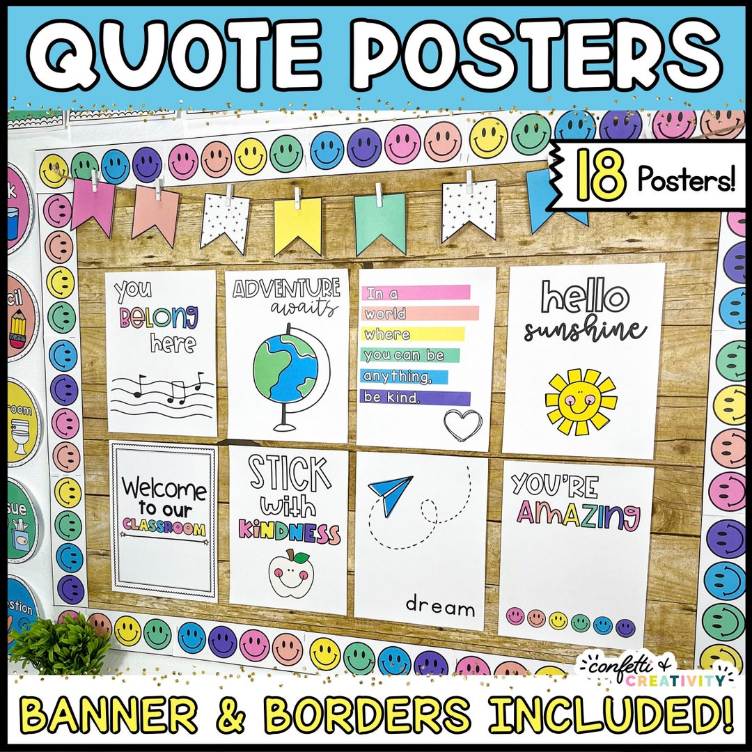 Bright Classroom Quote Posters | Classroom Quotes | Bright Classroom ...