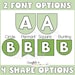 Classroom Bulletin Board Letters: Editable Green Classroom Decor ...