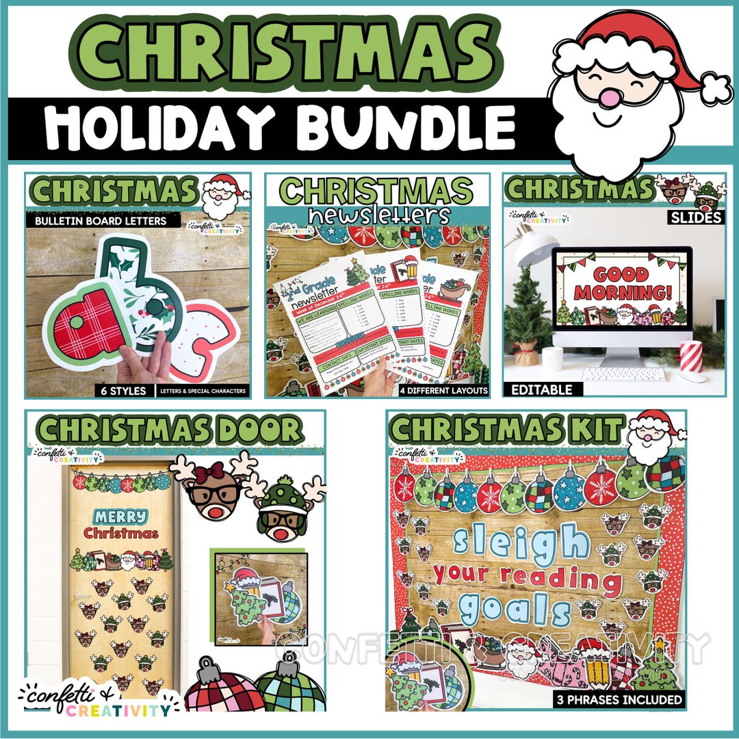 Christmas Classroom Decor Bundle | Christmas Bulletin Board | Christmas ...