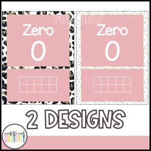 Classroom Number Posters With Ten Frames 0-20 | Boho Neutral Classroom ...