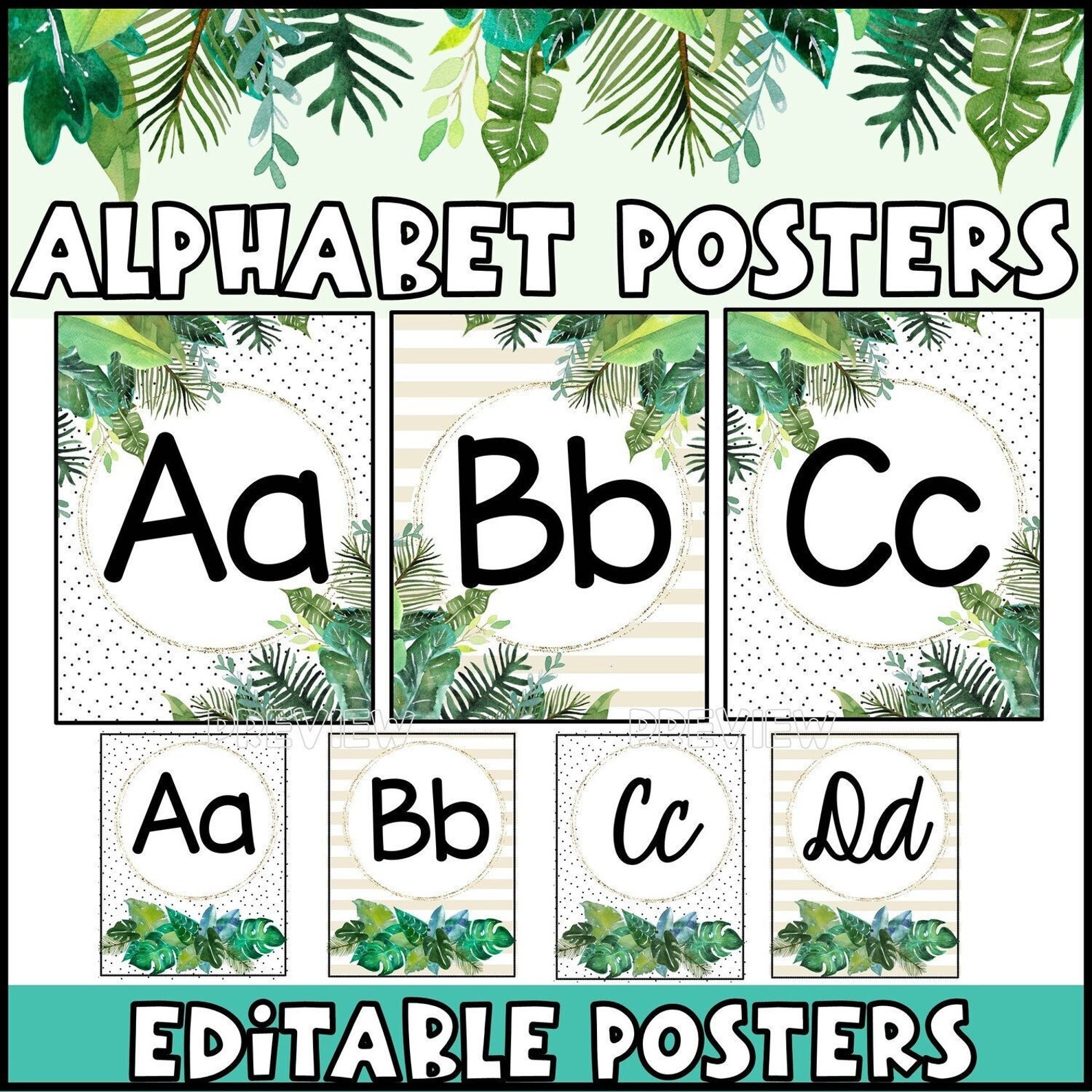 Tropical Alphabet Posters: Elementary Classroom Decor (digital Download ...