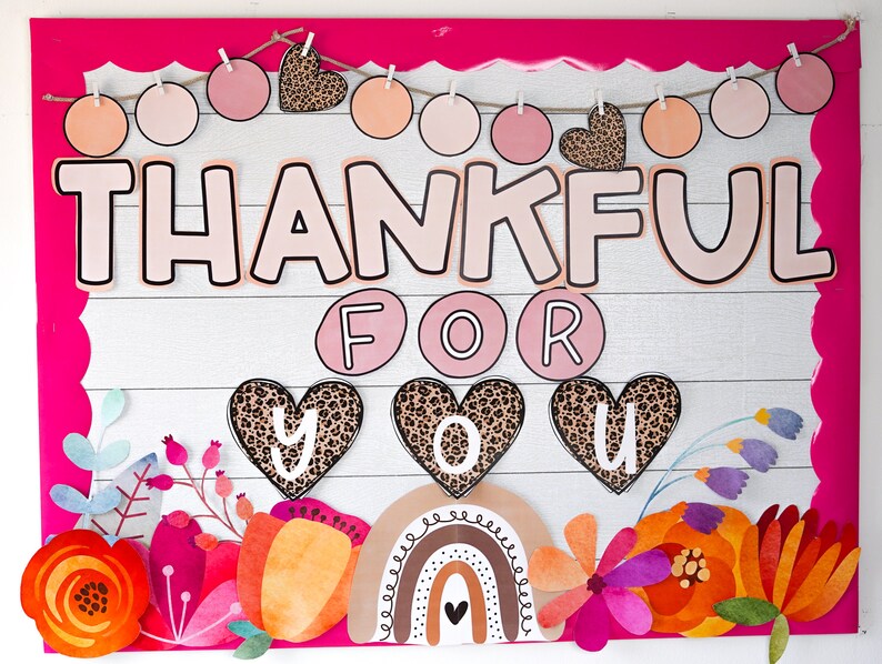 Thanksgiving Bulletin Board: "thankful for You" Classroom Decor ...